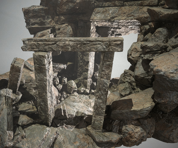 ArtStation - Cave Entrance Environment Prop | Game Assets