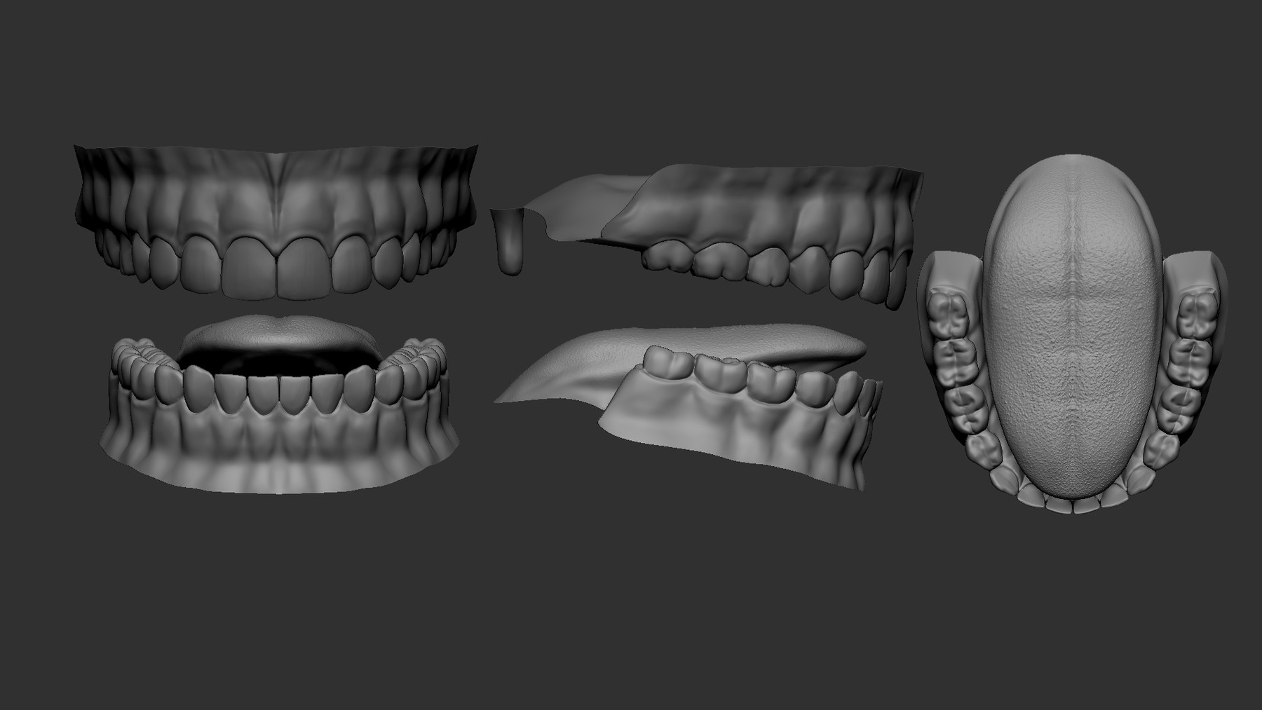 ArtStation - Teeth for production - With Gum, teeth and tongue / Game ...