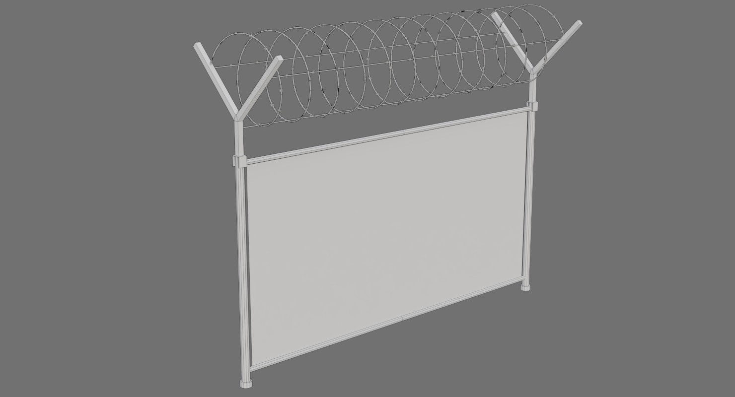 ArtStation - Barbed Wire Fence 1A | Game Assets