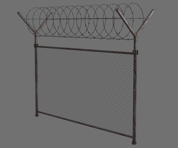ArtStation - Barbed Wire Fence 1B | Game Assets