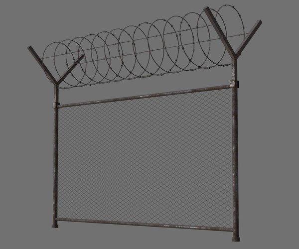 ArtStation - Barbed Wire Fence 1B | Game Assets