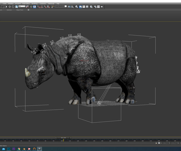 ArtStation - Rhino rigged animated | Game Assets