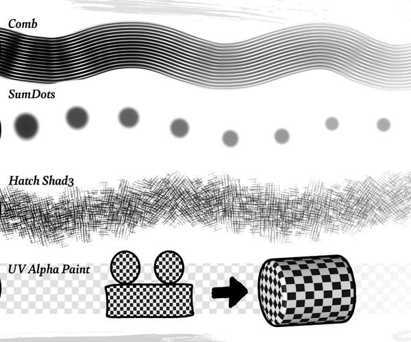 ArtStation - ZBrush Polypaint Brushes II | Brushes