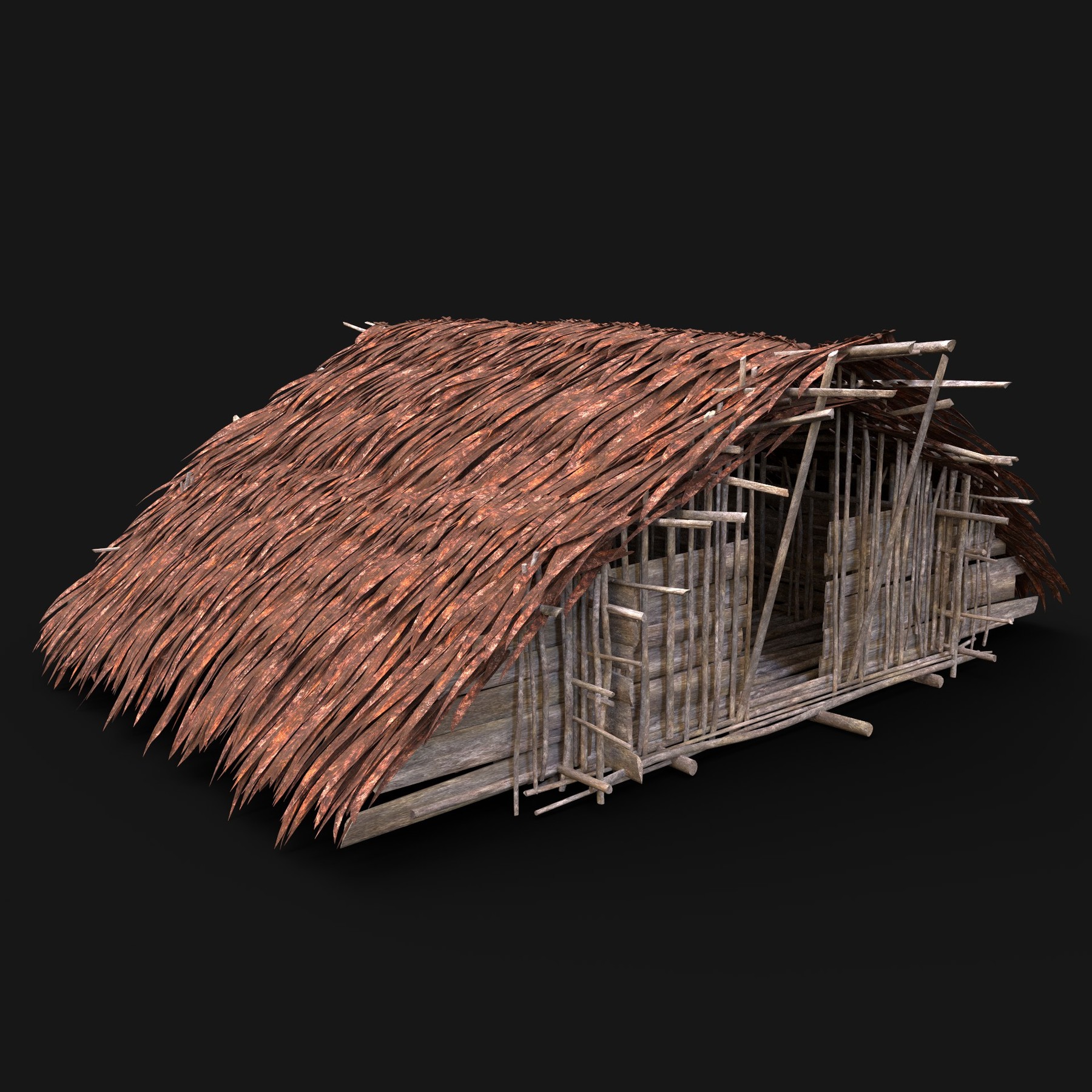 ArtStation - AAA TRIBAL JUNGLE PRIMAL HUT HOUSE REED TREE SURVIVAL ...