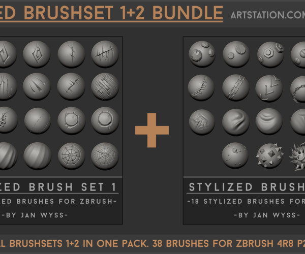ArtStation - Stylized Brushsets 1+2 Bundle | Brushes