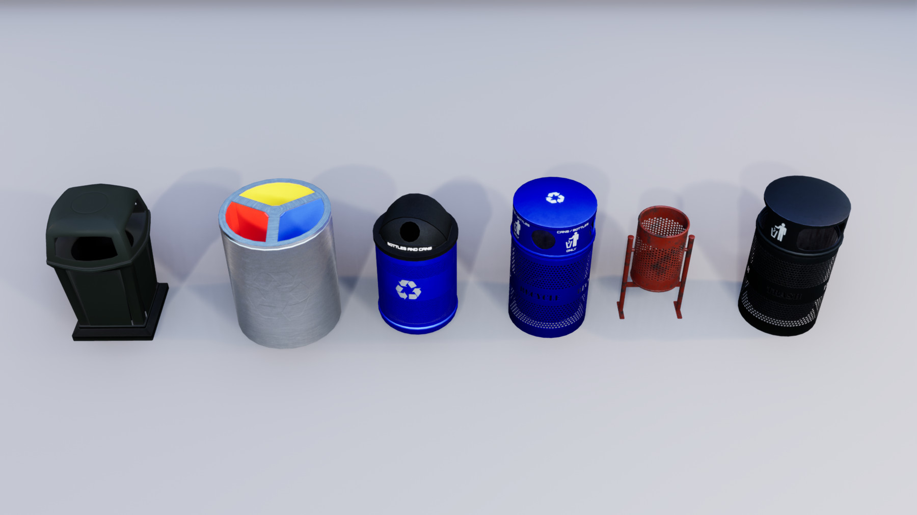 ArtStation - Trash Recycling Bins | Resources