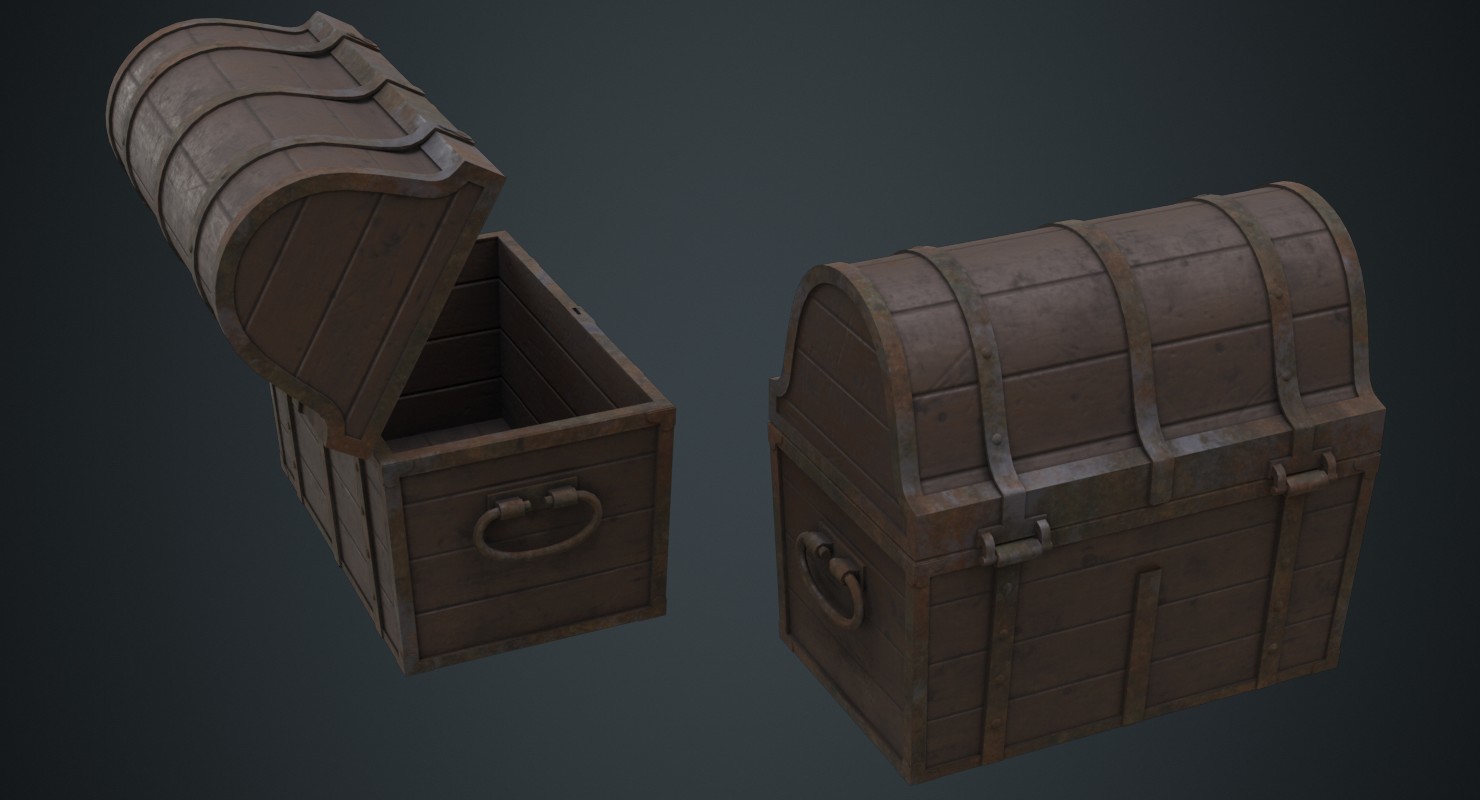 ArtStation - Wooden Chest 1C | Game Assets