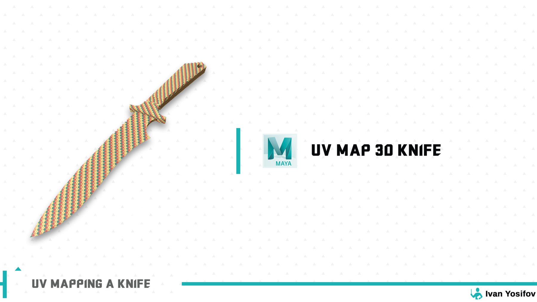 ArtStation - UV Map 3D Knife in Maya | Tutorials