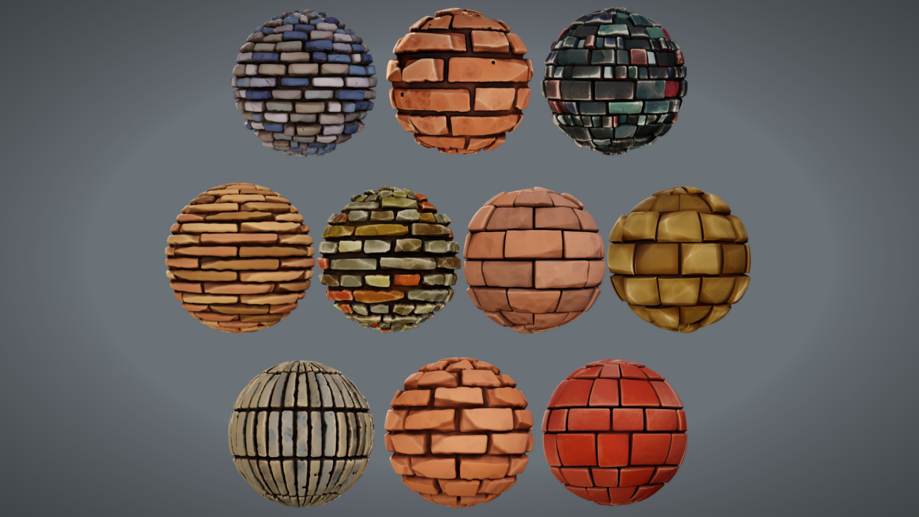 ArtStation - Stylized PBR Brick Textures | Resources