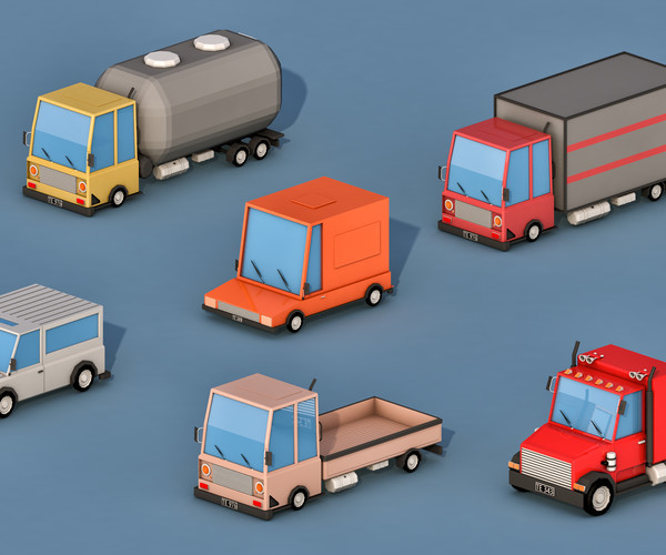 ArtStation - Cartoon Transport Cars | Resources