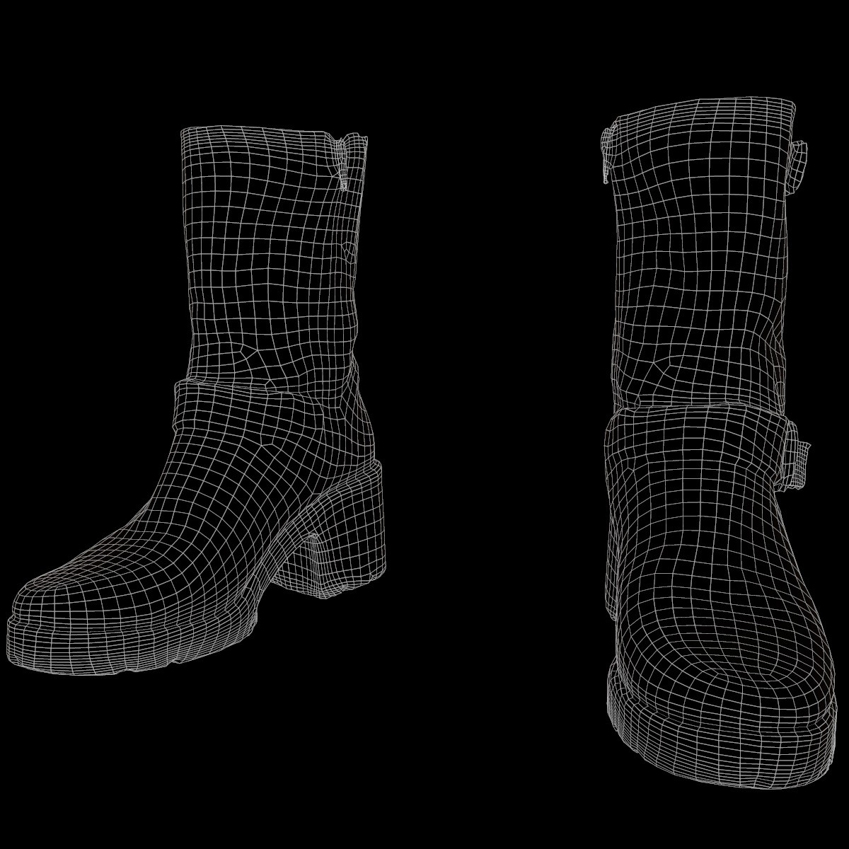 ArtStation - Vintage Boot Leather Buckles | Game Assets