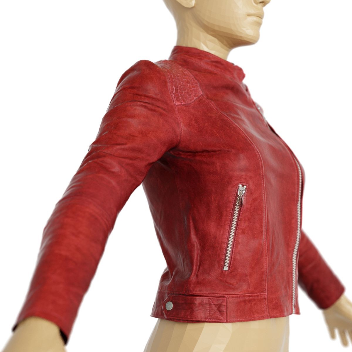 ArtStation - Vintage Jacket Red Matte Leather | Resources
