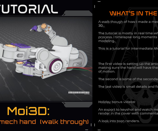ArtStation - Building a mech hand in Moi3D (walk through) | Tutorials