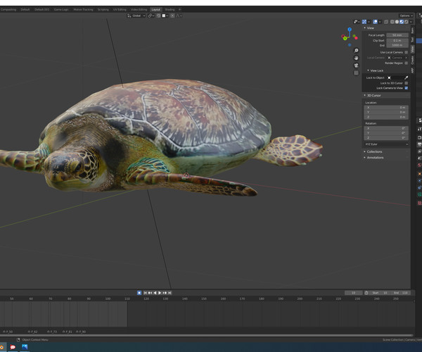 ArtStation - sea turtle | Game Assets
