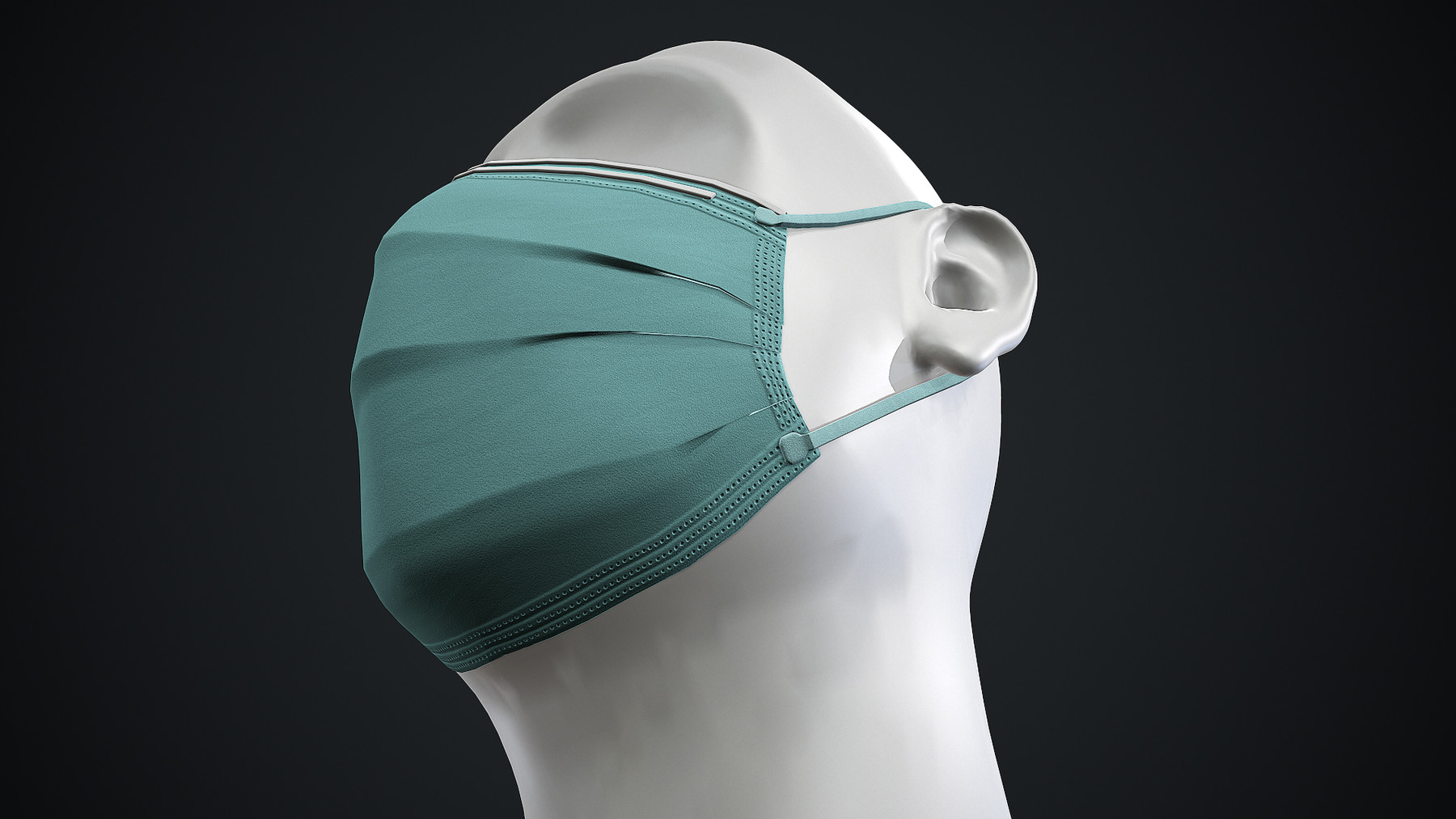 ArtStation - Medical - Surgical face mask with dummy head Low-poly 3D ...
