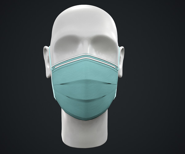 ArtStation - Medical - Surgical face mask with dummy head Low-poly 3D ...