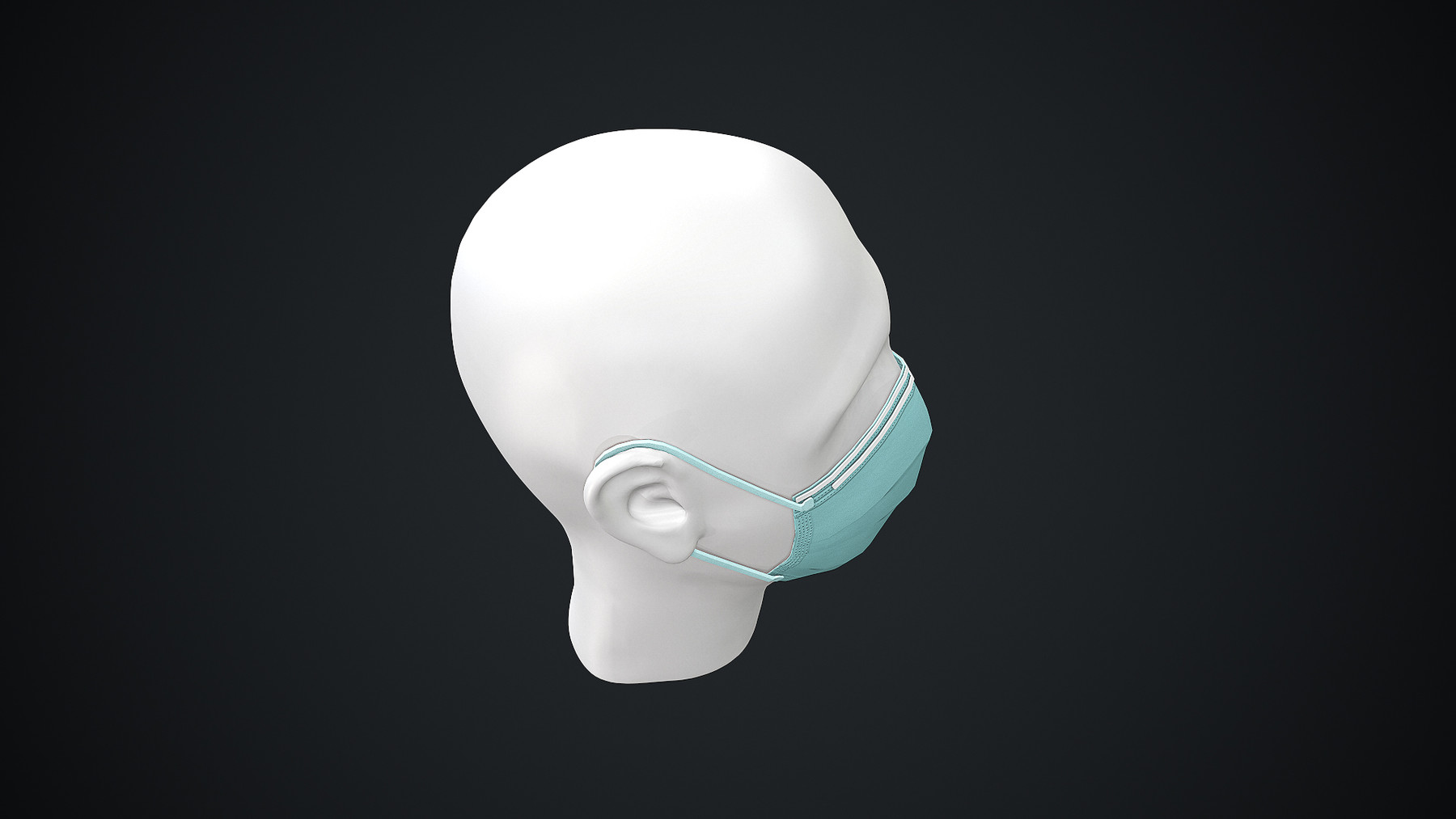 ArtStation - Medical - Surgical face mask with dummy head Low-poly 3D ...