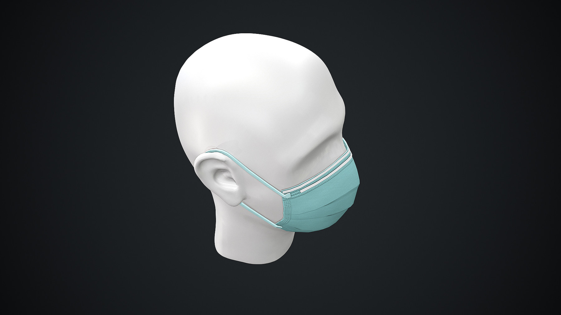 ArtStation - Medical - Surgical face mask with dummy head Low-poly 3D ...