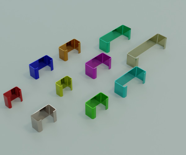 ArtStation - 10 standard colorful C profiles with thickness less than ...