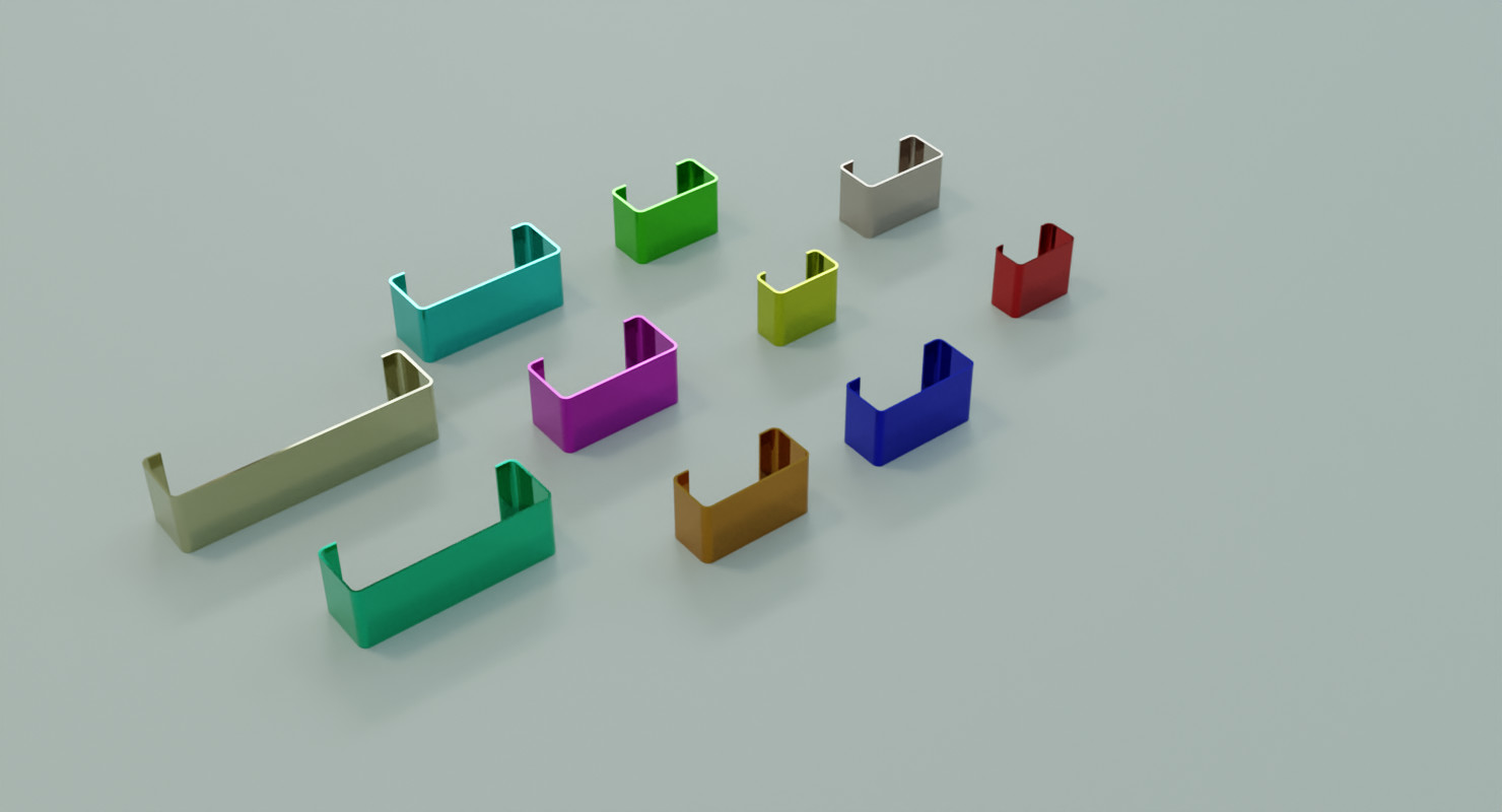 ArtStation - 10 standard colorful C profiles with thickness less than ...