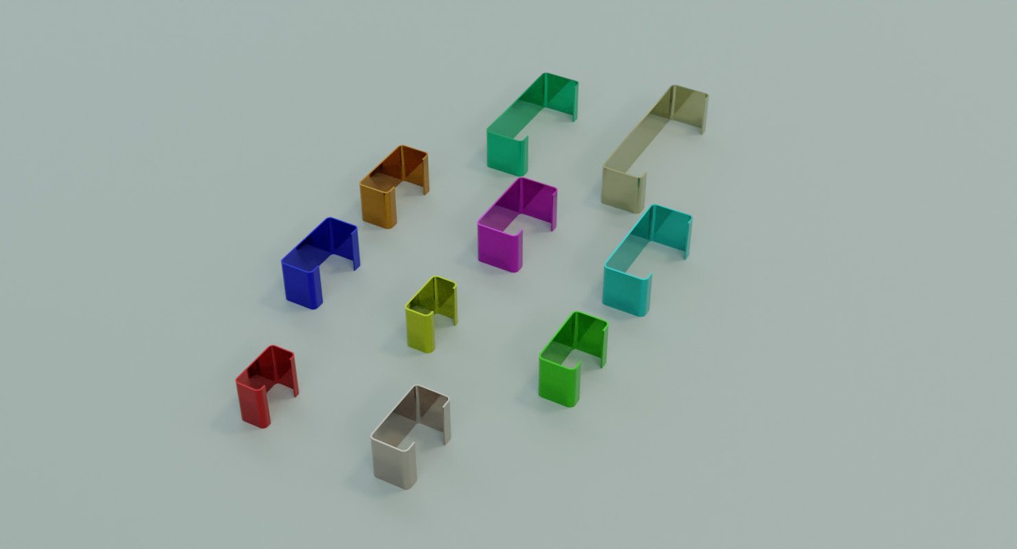 ArtStation - 10 standard colorful C profiles with thickness less than ...