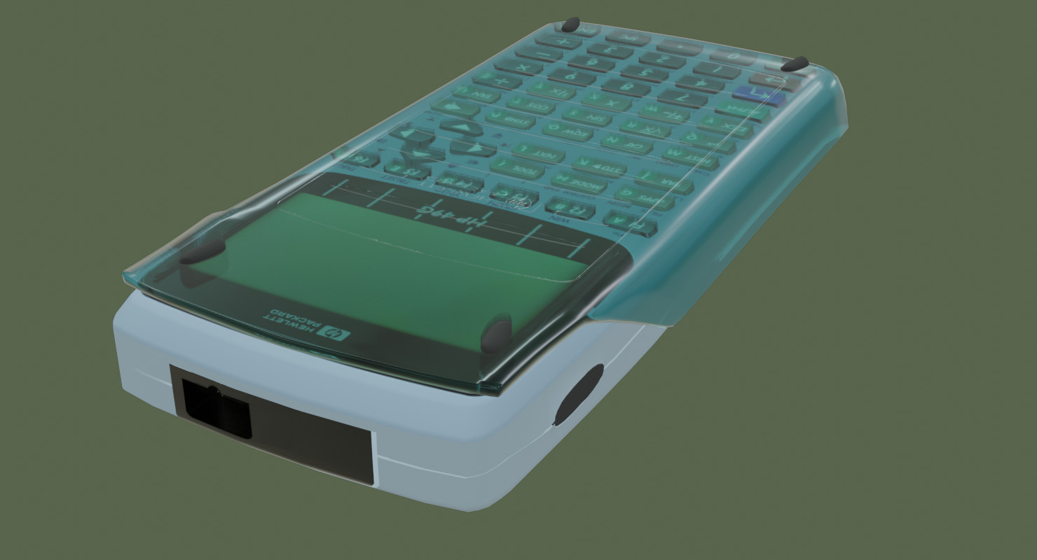 ArtStation - HP49G calculator and cover (different objects) in some ...