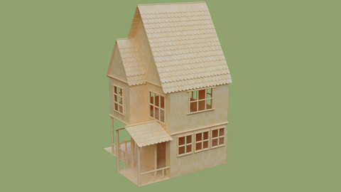 ArtStation - Popsicle Stick House in Blender and other formats | Resources