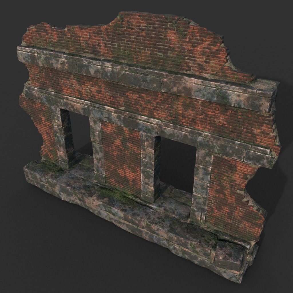 ArtStation - Low poly Ruin Construction B2020 | Game Assets