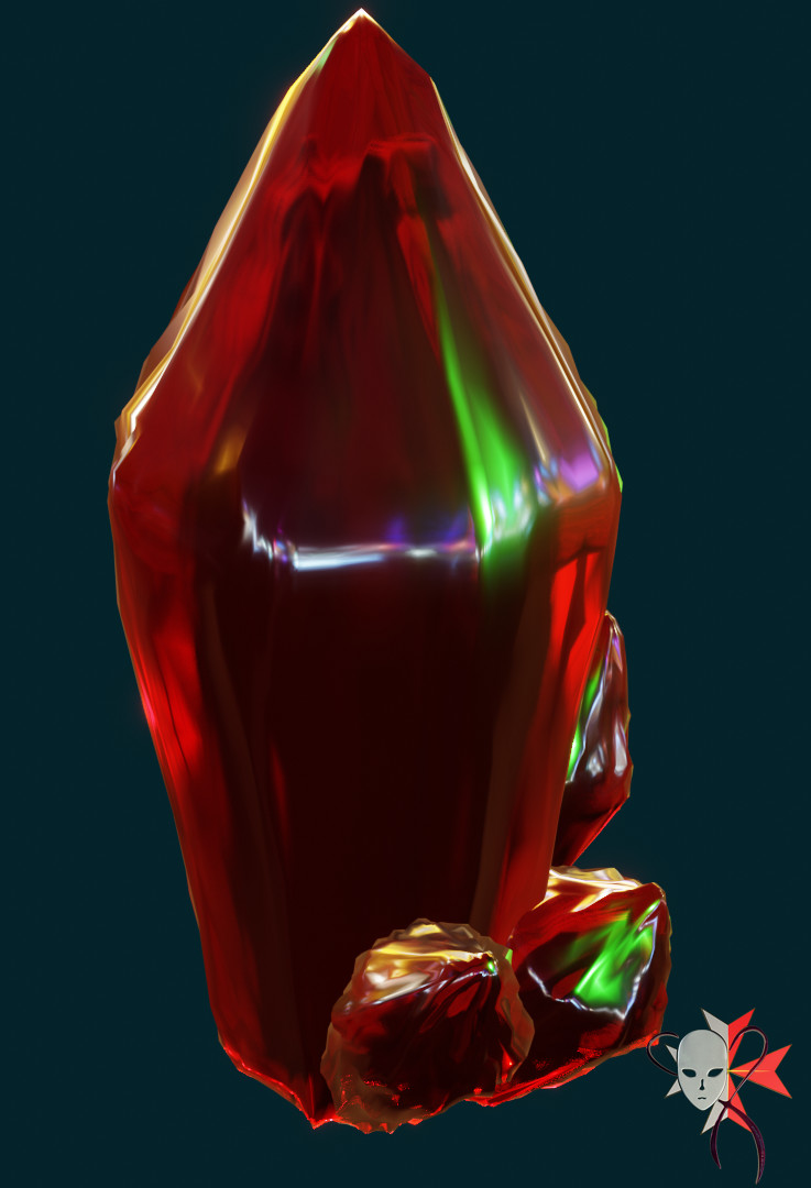 ArtStation - Crystal - Red - Evee render blender - React to any light ...