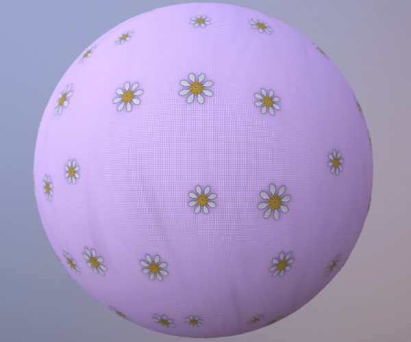 ArtStation - Embroidered Daisy Pattern Fabric | Resources