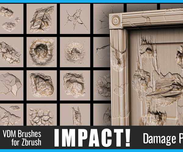 ArtStation - Impact! Damage Pack | Brushes