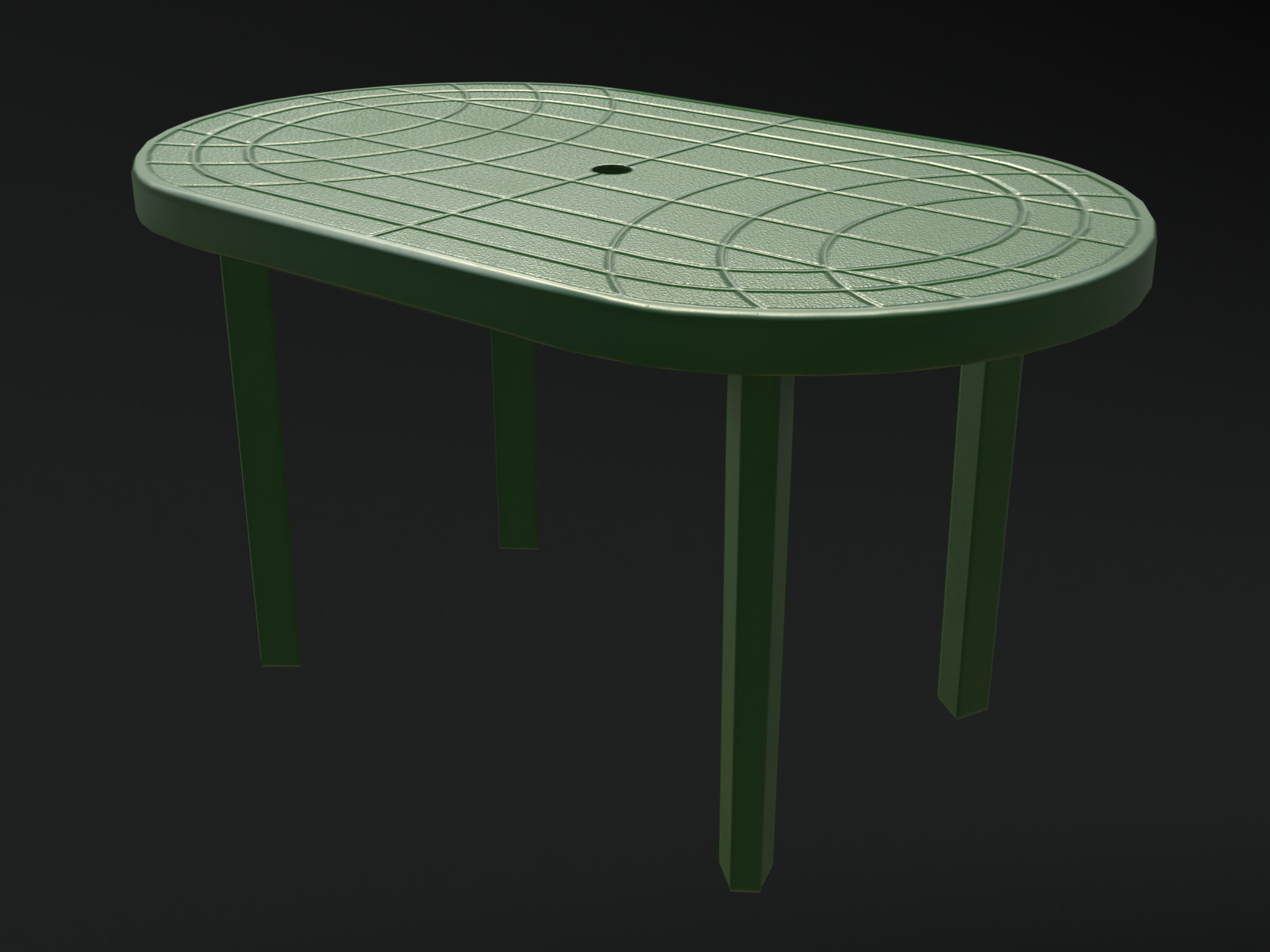 ArtStation - Garden Plastic Table Green - 3 Versions | Game Assets