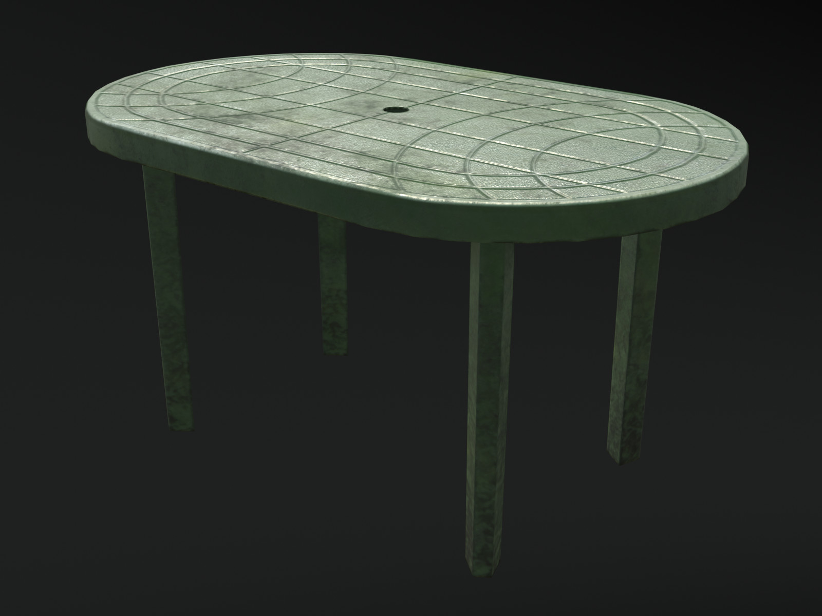 ArtStation - Garden Plastic Table Green - 3 Versions | Game Assets