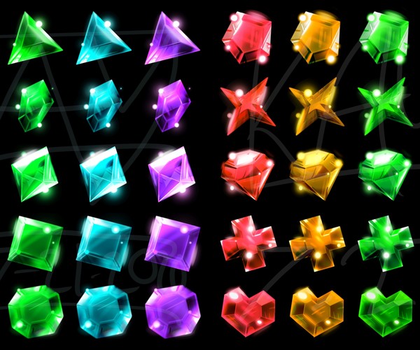 ArtStation - 50-Gem Icon Pack | Game Assets