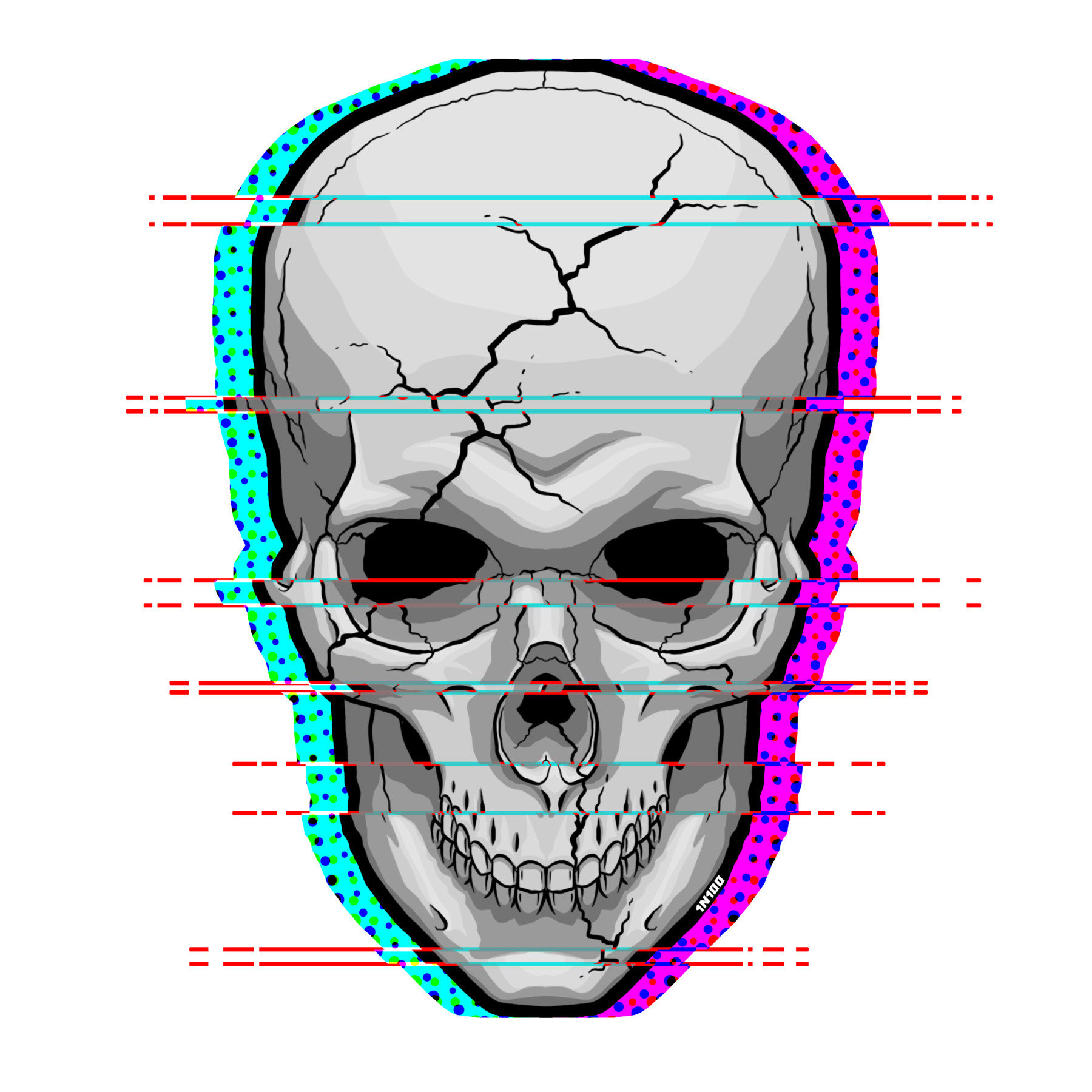 ArtStation - Glitched Skull | Artworks