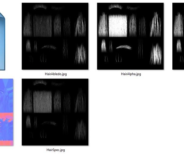 ArtStation - Real time hair files | Brushes