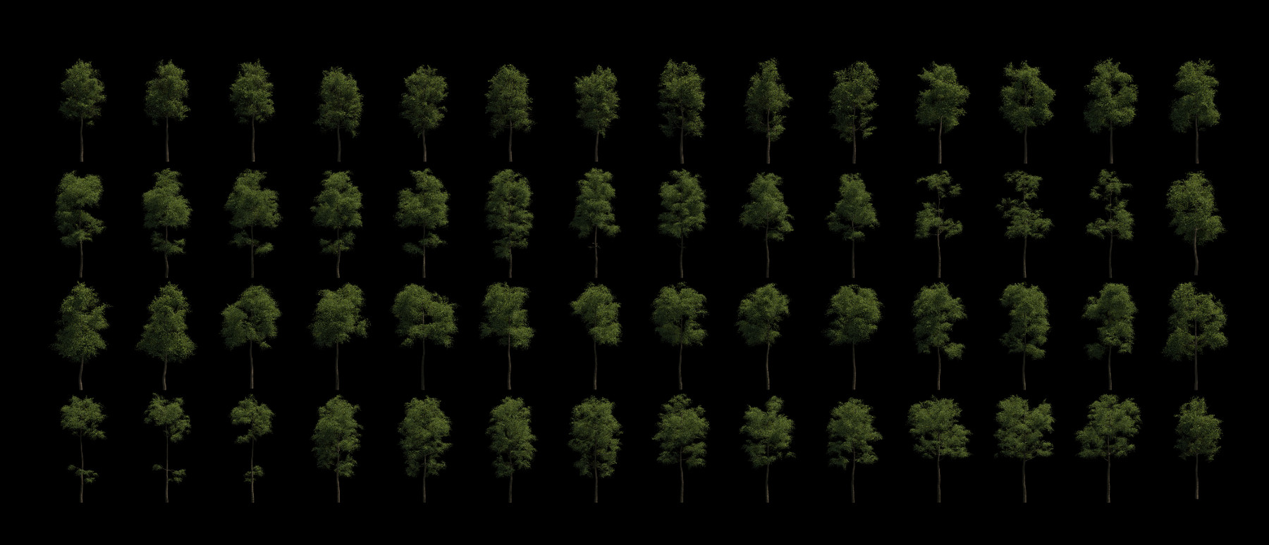 ArtStation - 58 Trees Alpha png | Resources