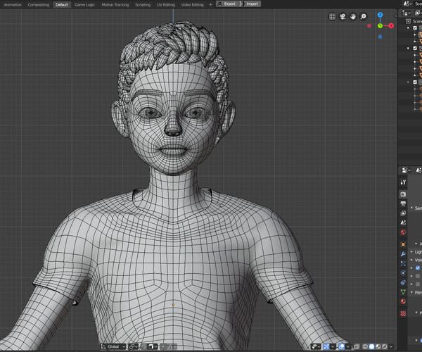 ArtStation - 3D Model - Stylized Character Boy - Trang - Blender Cycles ...