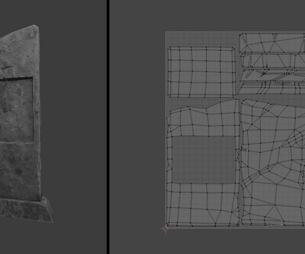 ArtStation - Tombstone | 4 Models | Low Poly | 4k Textures | Game Assets