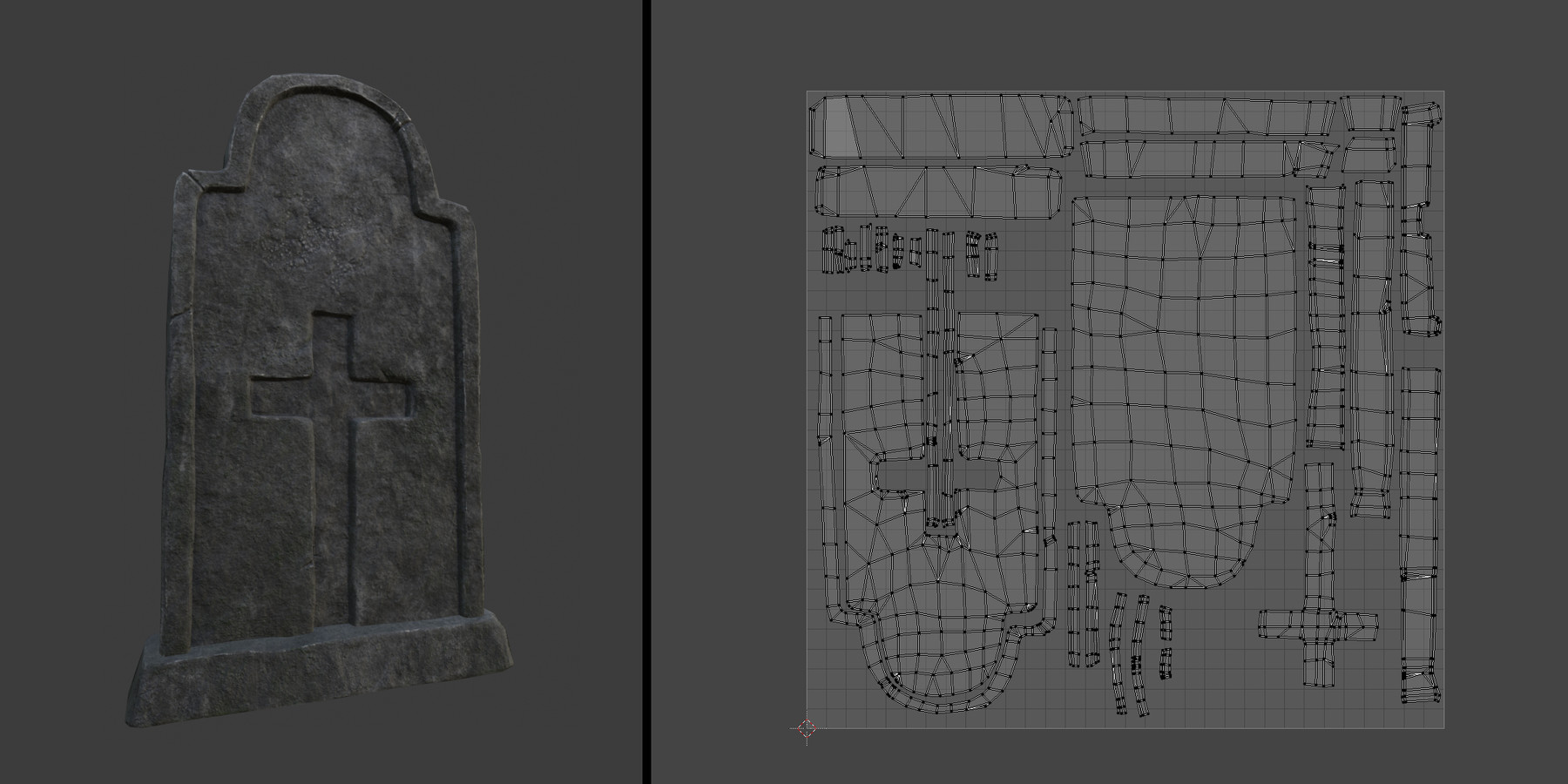 ArtStation - Tombstone | 4 Models | Low Poly | 4k Textures | Game Assets