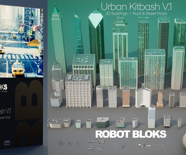 ArtStation - City Urban Kitbash V1 | Resources
