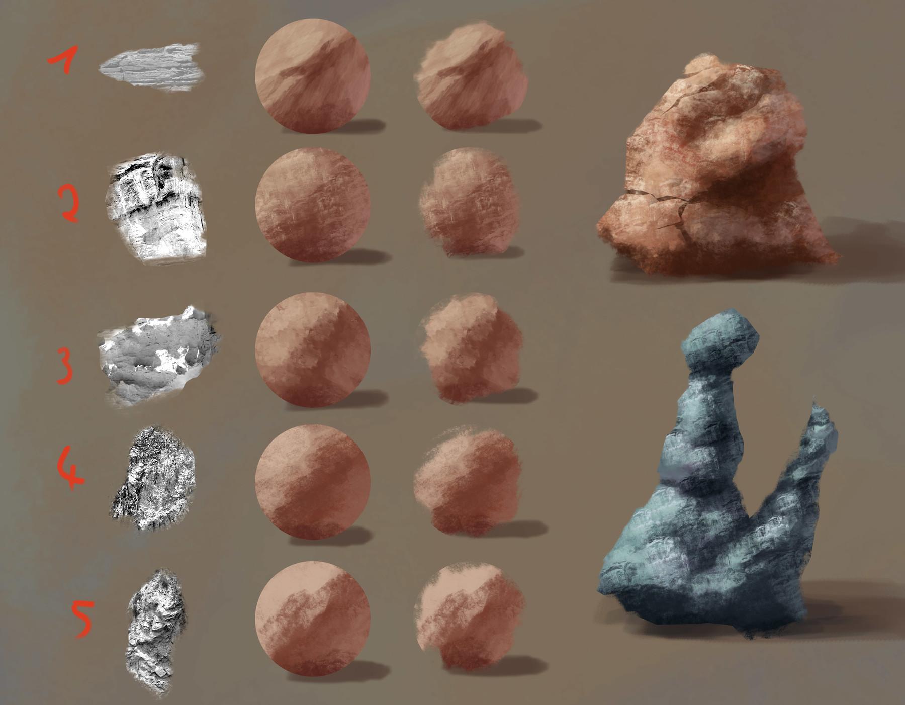 ArtStation - 5 Rock Texture Brushes | Brushes