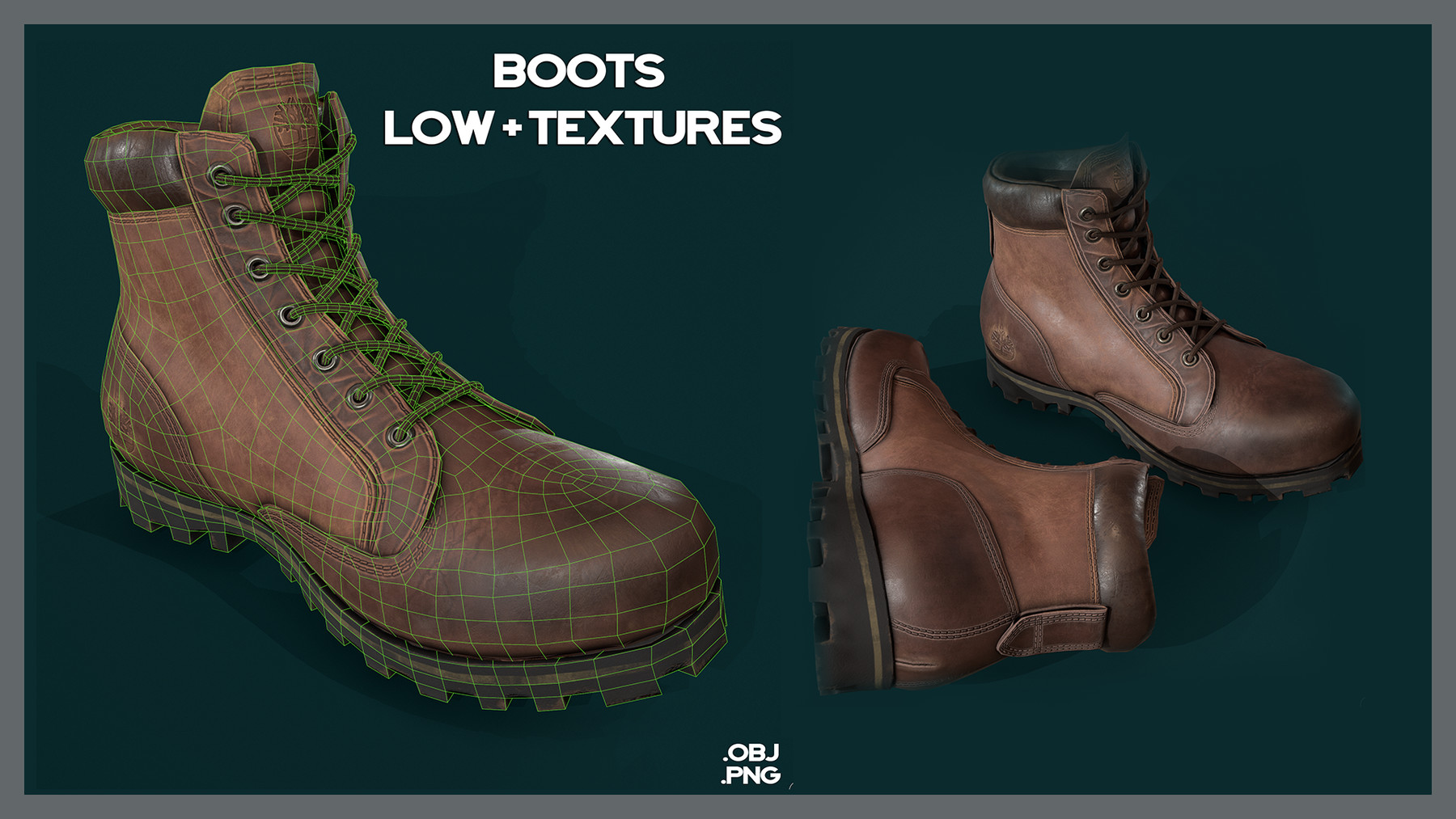 ArtStation - Boots Low + Textures /E.C.L | Game Assets