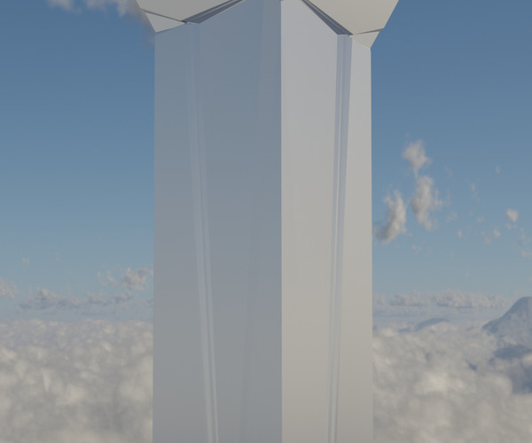 ArtStation - Silver Futuristic Artistic Decorative Pillar | Game Assets