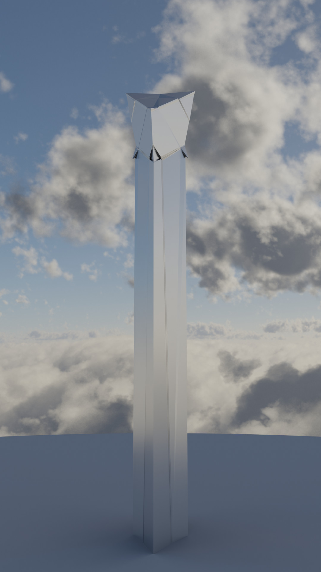 ArtStation - Silver Futuristic Artistic Decorative Pillar | Game Assets