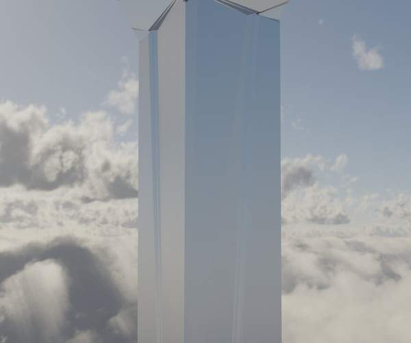 ArtStation - Silver Futuristic Artistic Decorative Pillar | Game Assets