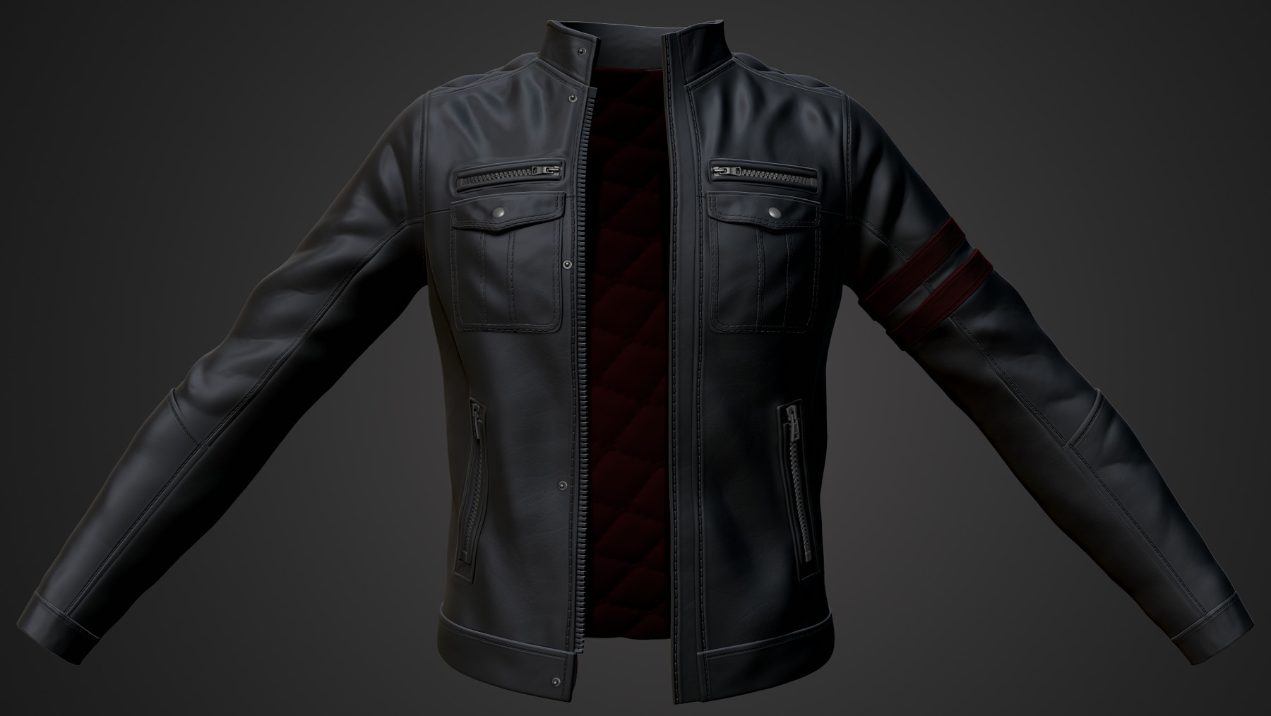 ArtStation - Jacket Leather High Poly + Base Mesh | Game Assets