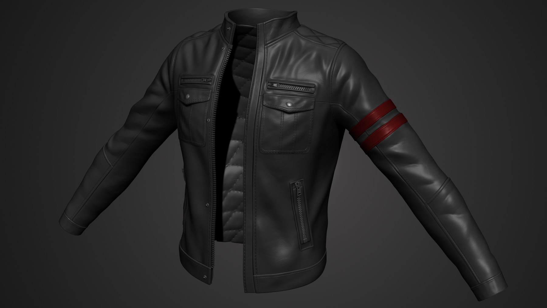ArtStation - Jacket Leather High Poly + Base Mesh | Game Assets