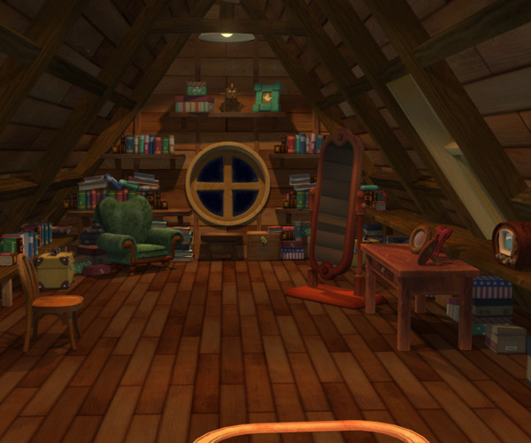 ArtStation - cartoon attic loft bedroom | Resources