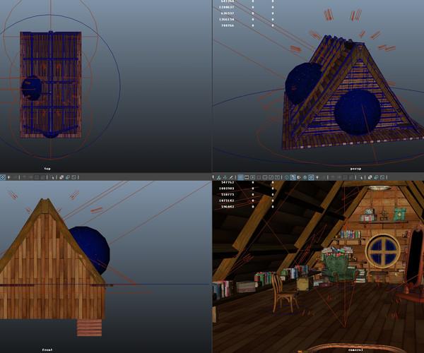 ArtStation - cartoon attic loft bedroom | Resources